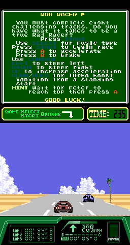 Rad Racer II (PlayChoice-10) - ROMs MAME - MAME - ROMs - Planet Emulation